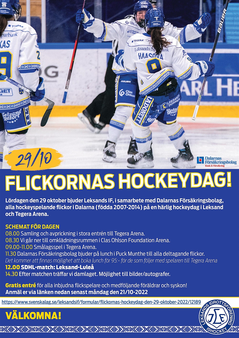 Flickornas Hockeydag 29 oktober / Leksands IF Ishockey - Svenskalag.se